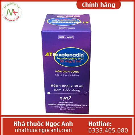 Thuốc At Fexofenadin 30mg5ml Chai 30ml Giá Bao Nhiêu Mua ở đâu