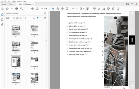 Sany Sy335 Excavator Safety Operation And Maintenance Manual Pdf Download