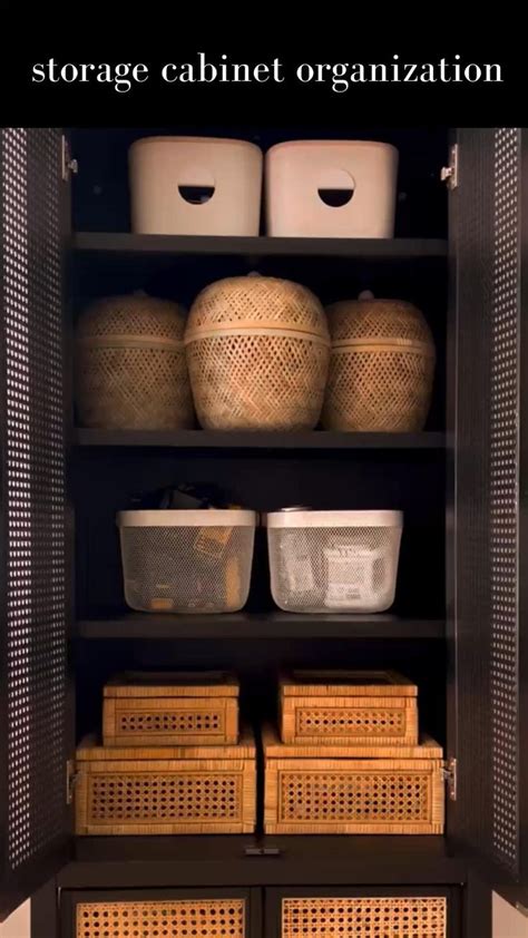 Home Organization Storage Cabinet Bins And Baskets Interior