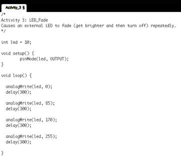 Physical Computing Using Arduinos Making LEDs Blink And Fade Activity TeachEngineering