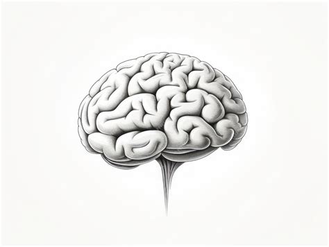 Human Brain On A White Background Vector Illustration Eps 10 Generative