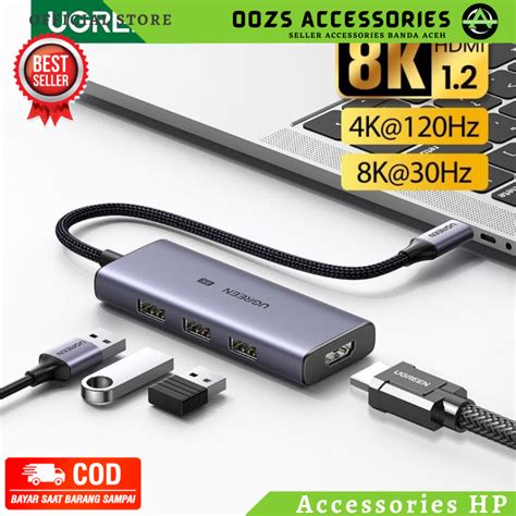 Jual Ugreen Usb Hub Type C In Usb Hdmi K Hz Display In Shopee Indonesia