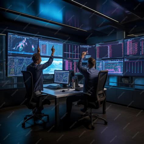 Premium Ai Image Two Programmers Doing High Five Hand Gesture At Desk