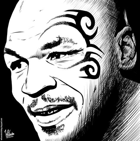 Mike Tyson Ink Drawing