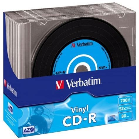 Купить VERBATIM CD-R Виниловые AZO диски 52х, 700МБ 10 шт.: отзывы ...