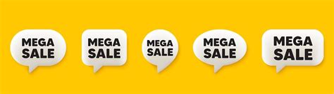 메가 세일 태그 특별 제공 가격 표시 3d 음성 채팅 말풍선 벡터 3차원 형태에 대한 스톡 벡터 아트 및 기타 이미지 3차원 형태 가격 개체 그룹 Istock