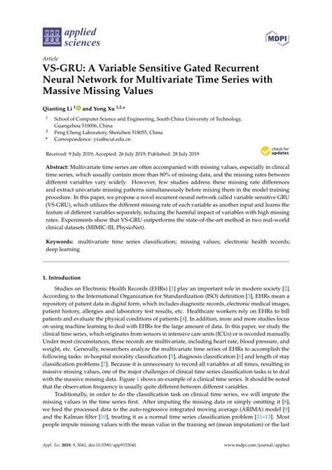 PDF VS GRU A Variable Sensitive Gated Recurrent Neural Network For