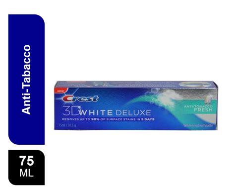 Buy Crest 3d White Deluxe Anti Tobacco Whitening Toothpaste 75ml