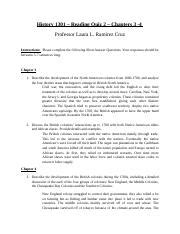 HIST RQ Chps Docx History Reading Quiz Chapters Professor Laura