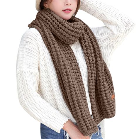 Manxivoo Winter Scarf For Women Cold Weather Winter Multi Colored Kint