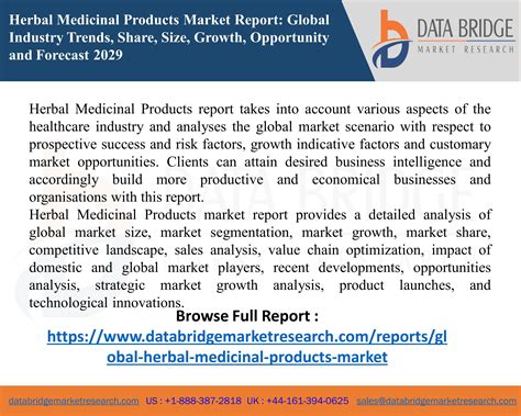 Analysis And Insights Of Herbal Medicinal Products Market By Lily