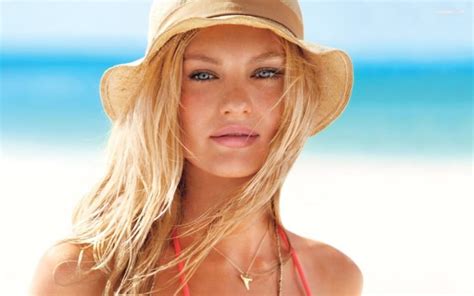 Candice Swanepoel Model Blonde Blue Eyes Face Hat Hd Wallpapers