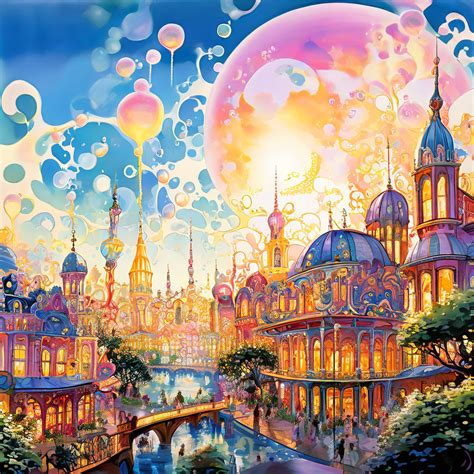 Cityscape Illustration Featuring Residential Structures Ensc By