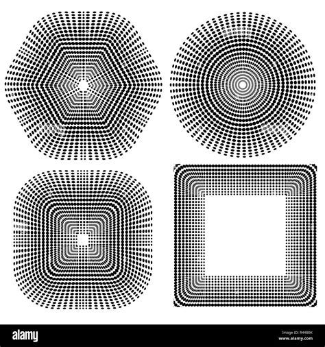 Halftone Pattern Set Dots Stock Photo Alamy