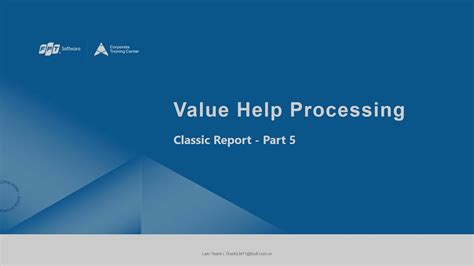 Abap Course 08 Classic Report Part 5 Value Help Events Youtube