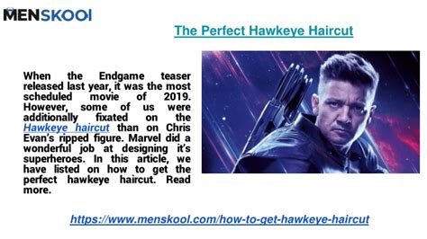 Ppt The Perfect Hawkeye Haircut Powerpoint Presentation Free