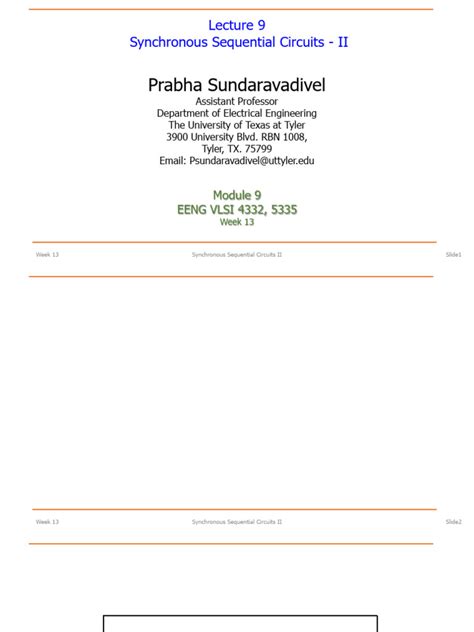 Lecture 9 Synchronous Sequential Circuits Part2 Pdf Electronic Design Digital Electronics
