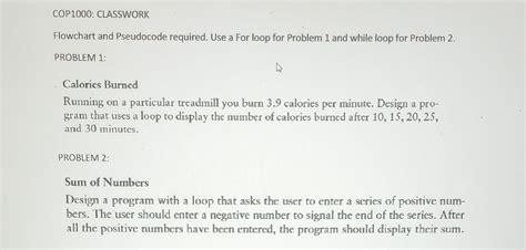 Solved Flowchart And Pseudocode Required Use A For Loop For Chegg