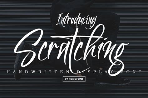 Scratching Modern Handwritten Font Font Kong