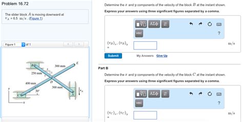 The Slider Block A Is Moving Downward At V A Chegg Com
