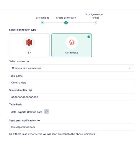Create A Databricks Connection For Custom Exports Ometria Help Centre