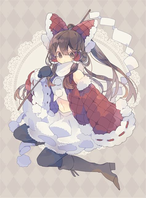 Safebooru 1girl Adapted Costume Argyle Argyle Background Bare