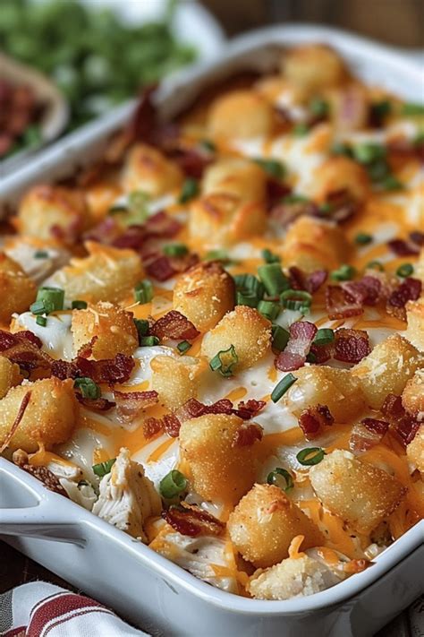 Chicken Bacon Ranch Tater Tot Casserole An Organized Chaos