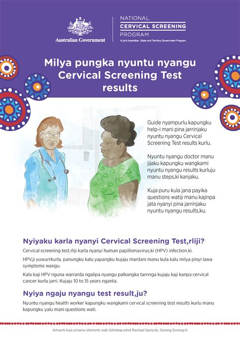 Milya Pungka Nyuntu Nyangu Cervical Screening Test Results Warlpiri