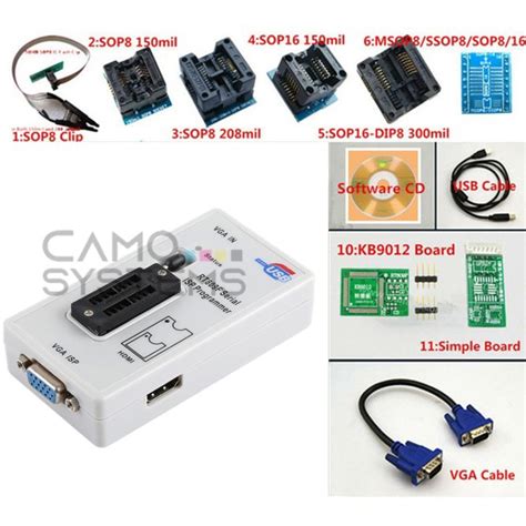 Programador ISP Original RT809F Mas 7 Adaptadores Camo Systems Peru