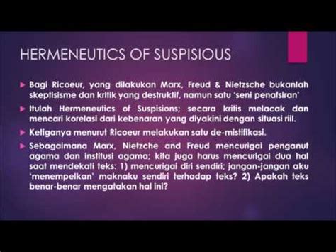 Filsafat Hermeneutika Paul Ricoeur Hermeneutika Of Suspisious 3