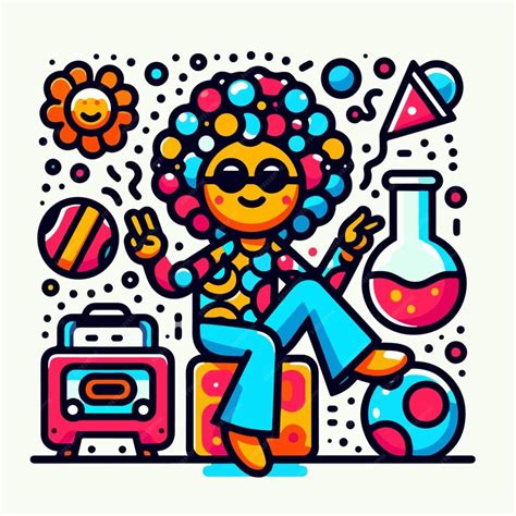 Premium Vector Groovy Cartoons Retro Clipart Vector Illustration