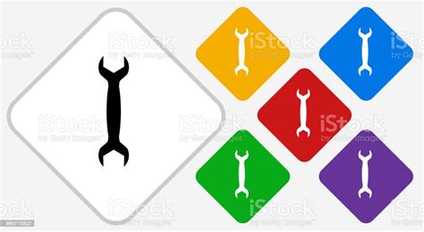 扳手顏色菱形向量圖示向量圖形及更多修理圖片 修理 圖標集 圖示 Istock