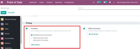 Odoo POS Price List
