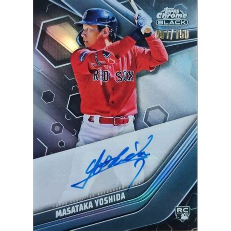 2024 Topps Chrome Black 紅襪隊 吉田正尚 Rc新人 簽名卡 首號 限量001150張 蝦皮購物