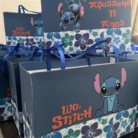 Lembrancinha Lilo Stitch Sacolinha Personalizada Elo7