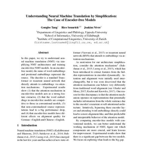 Understanding Neural Machine Translation By Simplification The Case Of
