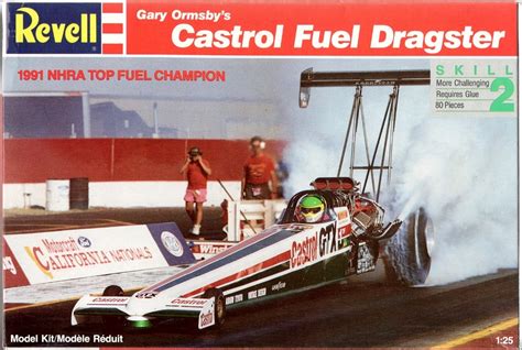 Revell Gary Ormsby Castrol Gtx 1989 Rear Engine Top Fuel Dragster Misprinted Box Says 1991