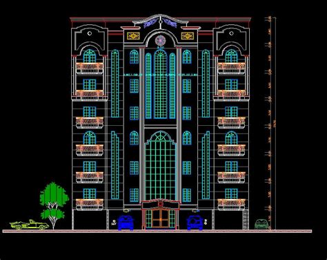 Building Elevation 1 Cad Design Free Cad Blocks Drawings Details