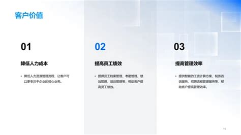 蓝色简约渐变人力资源服务商业计划书ppt模板 Ppt模板下载