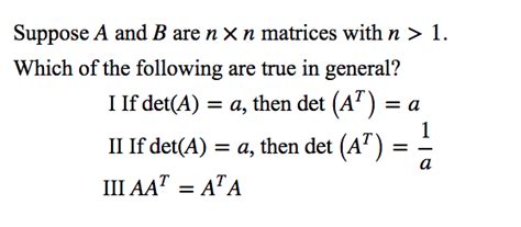 Solved Suppose A And B Are N X N Matrices With N 1 Which