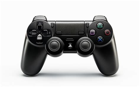Premium Ai Image Joystick Black Game Controller Isolated On White Background Generative Ai