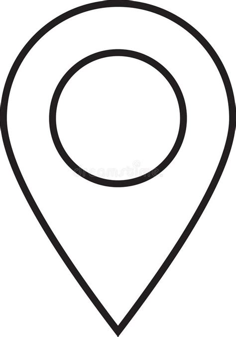 Location Outline Map Pin Pin Point Outline Map Point Sign Map Pin Outline Stock Vector