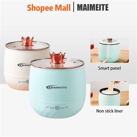 Maimeite Mini Rice Cooker Non Stick Inner Pot 1 8L Multi Function Rice