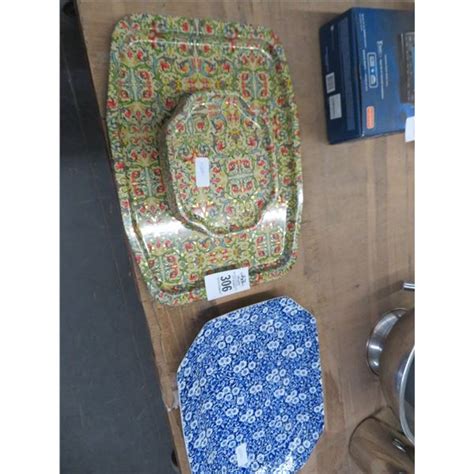 Decorative Patterned Floral Catering Trays