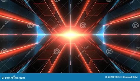 Geometrically Correct Science Fiction Background Stock Illustration