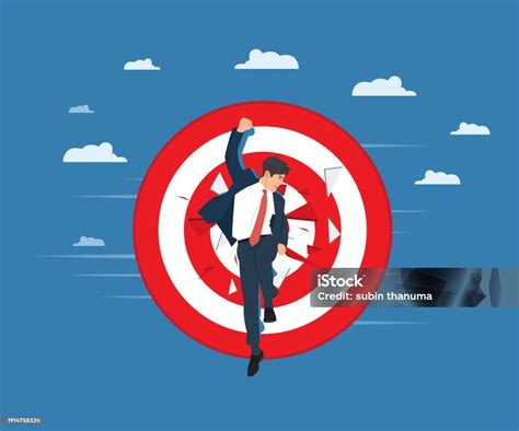 Businessman Successfully Achieves The Goal Business Operation Succeeds