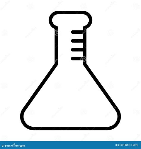 Chemistry Bottle Black Blank Template Icon Vector Illustration Stock