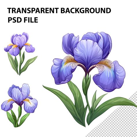 Iris Cartoon Vector Illustration Clipart White Background Premium Ai