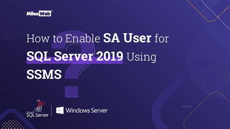 How To Enable Sa User For Sql Server 2019 Using Sql Server Management