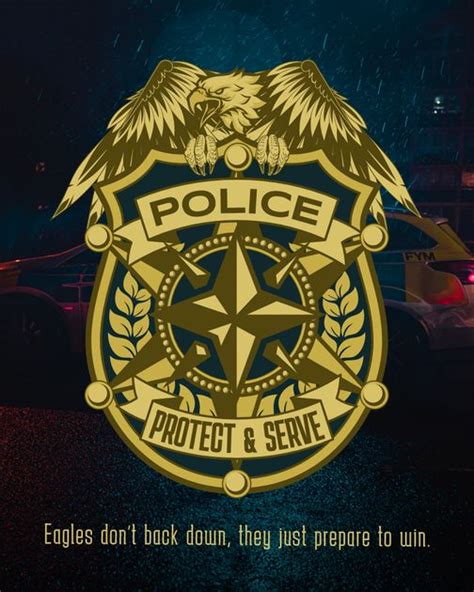 Protect And Serve Police Eagle Badge Logo Design Template — Customize It In Kittl
